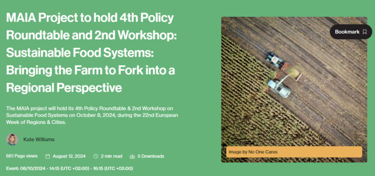 MAIA Policy Roundtable & Workshop: The Role of Regions in Sustainable Food Systems ...
